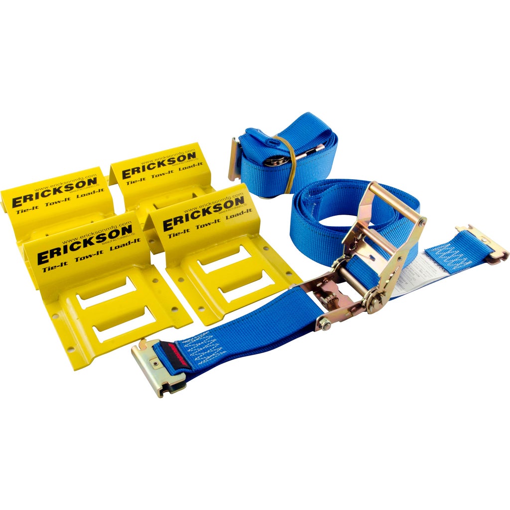 Erickson ATV Wheel Chock and Tie-down Strap Kit – RJP Wholesale