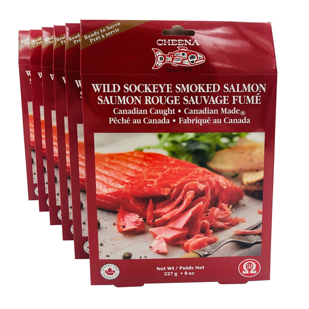 Cheena Canada Wild Smoked Sockeye Salmon Retort, 6 × 227 g – RJP Wholesale
