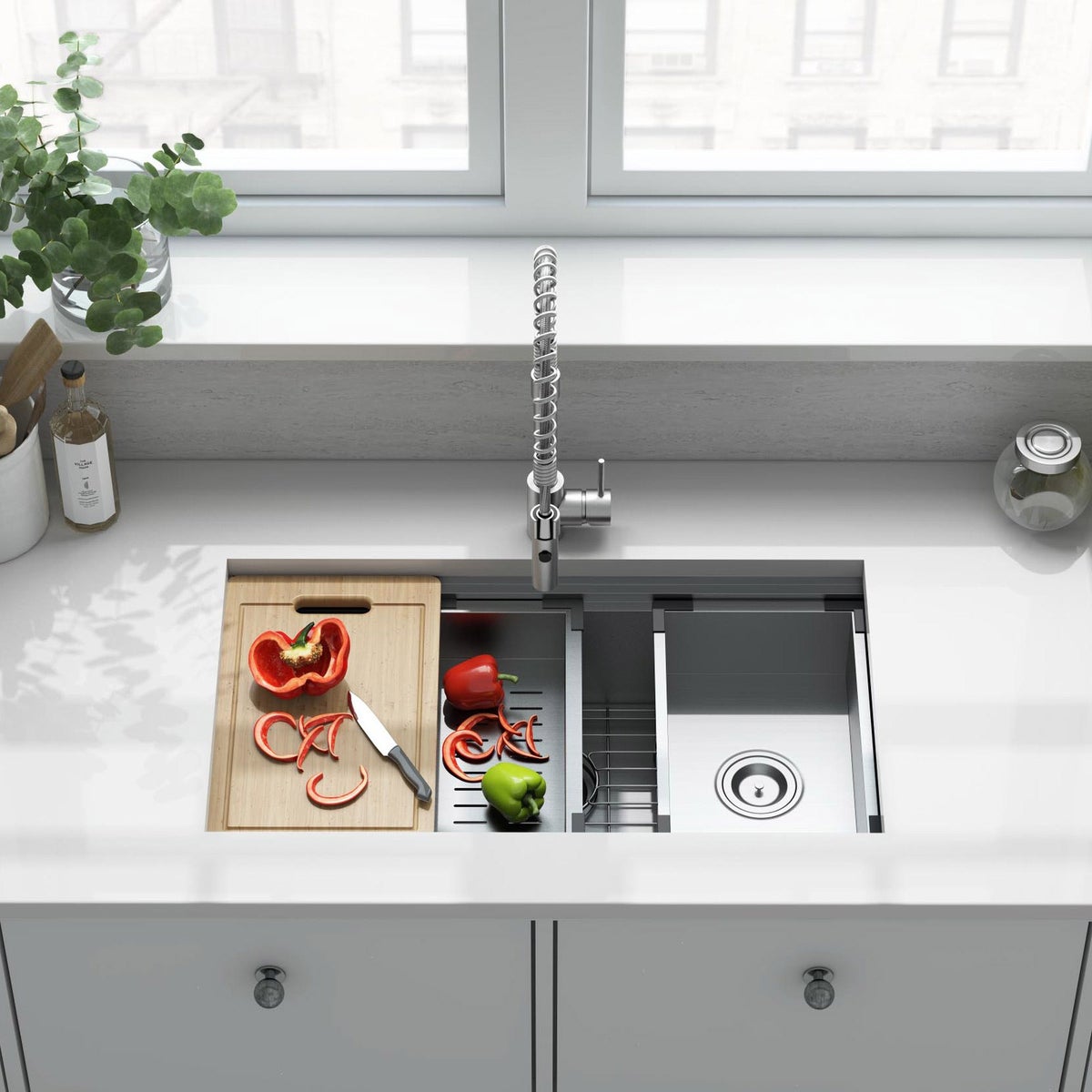 American Standard Chive Single Kitchen Sink Work Station – RJP Wholesale