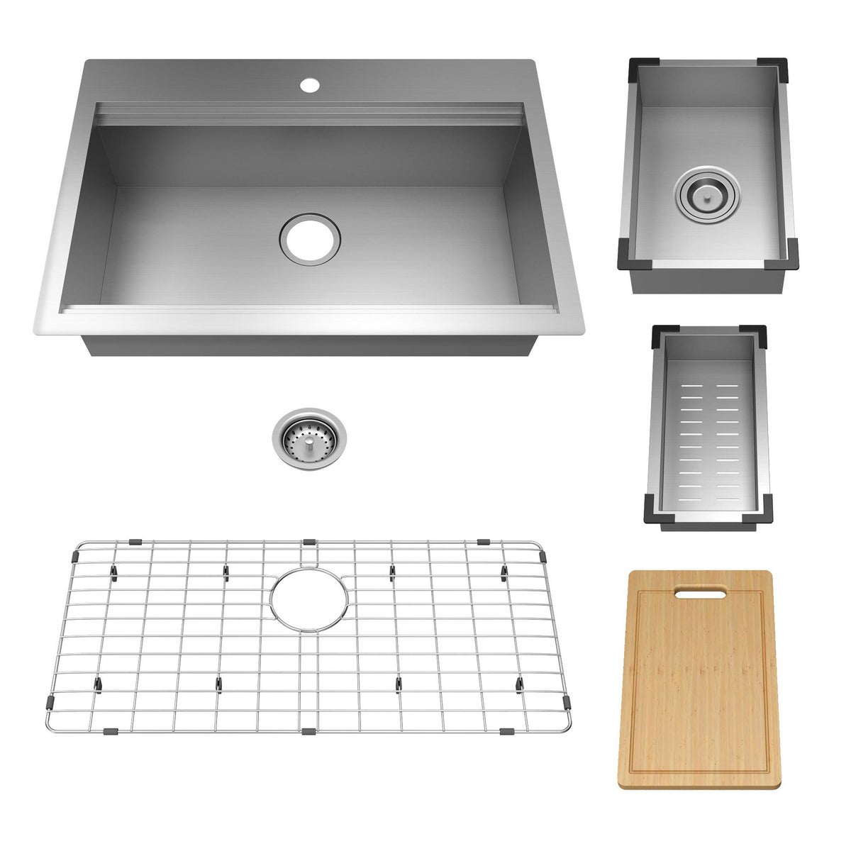 American Standard Chive Single Kitchen Sink Work Station – RJP Wholesale