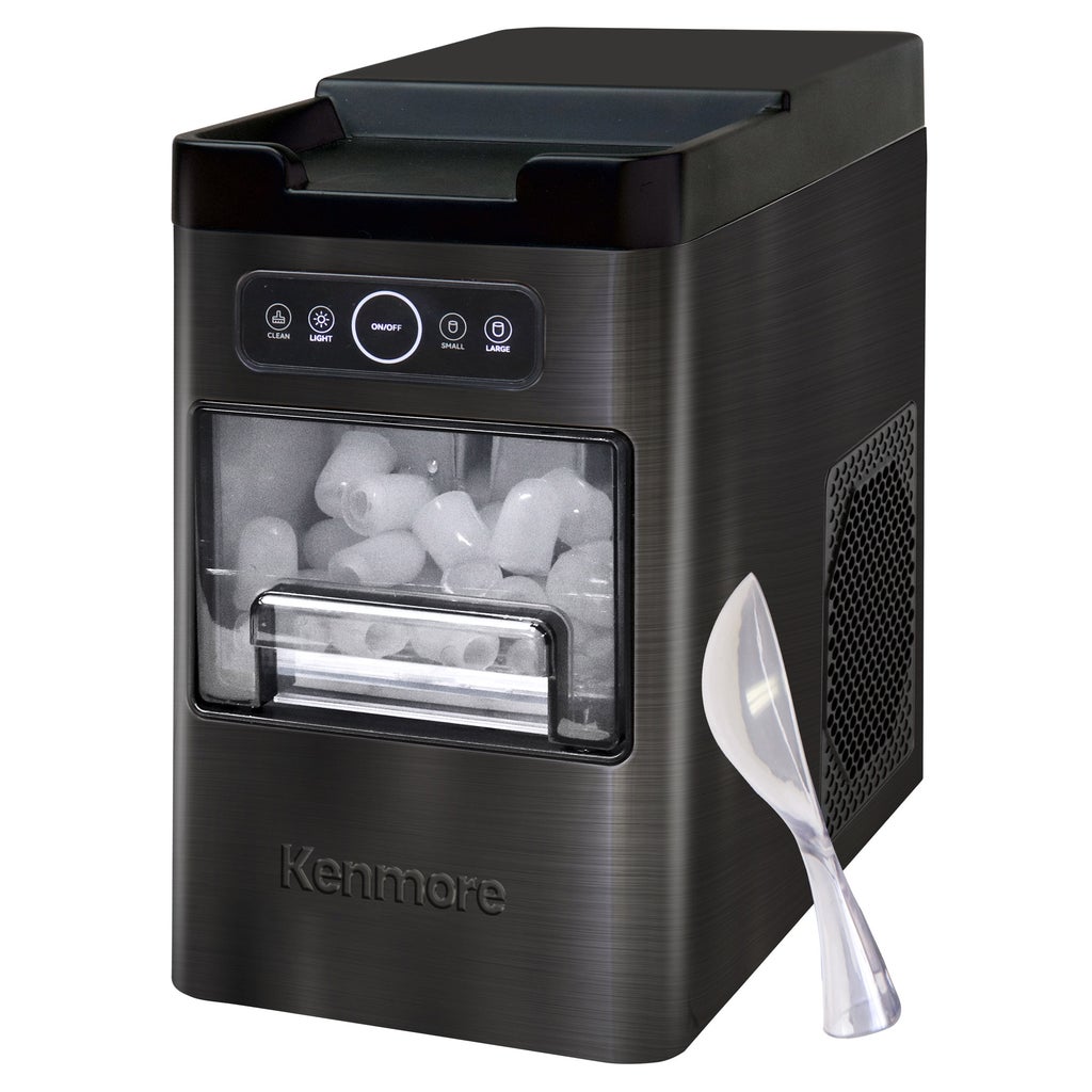 Kenmore Front-Load Portable Ice Maker, 11.8 kg (26 lbs.), Stainless St ...