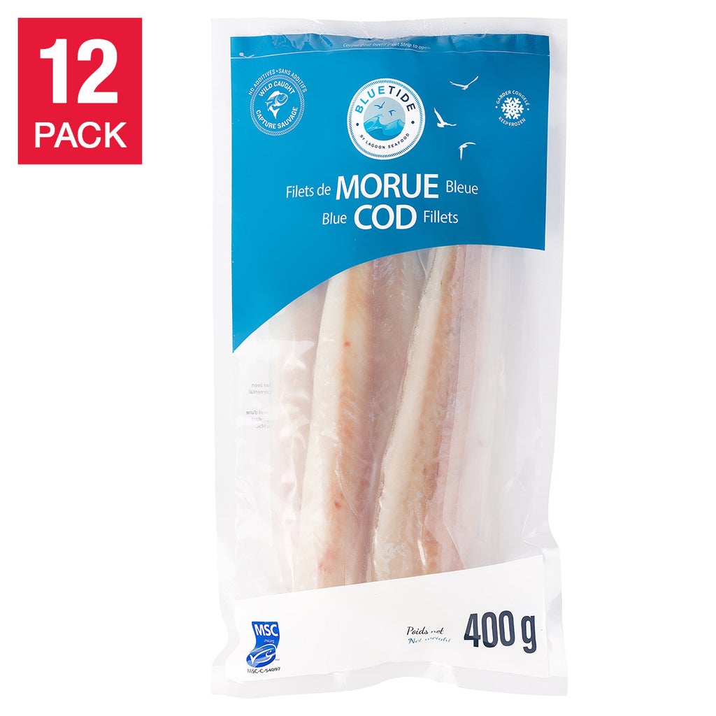 Blue Tide Boneless Skinless Wild Caught Blue Cod Fillets, 12 × 400 g ...