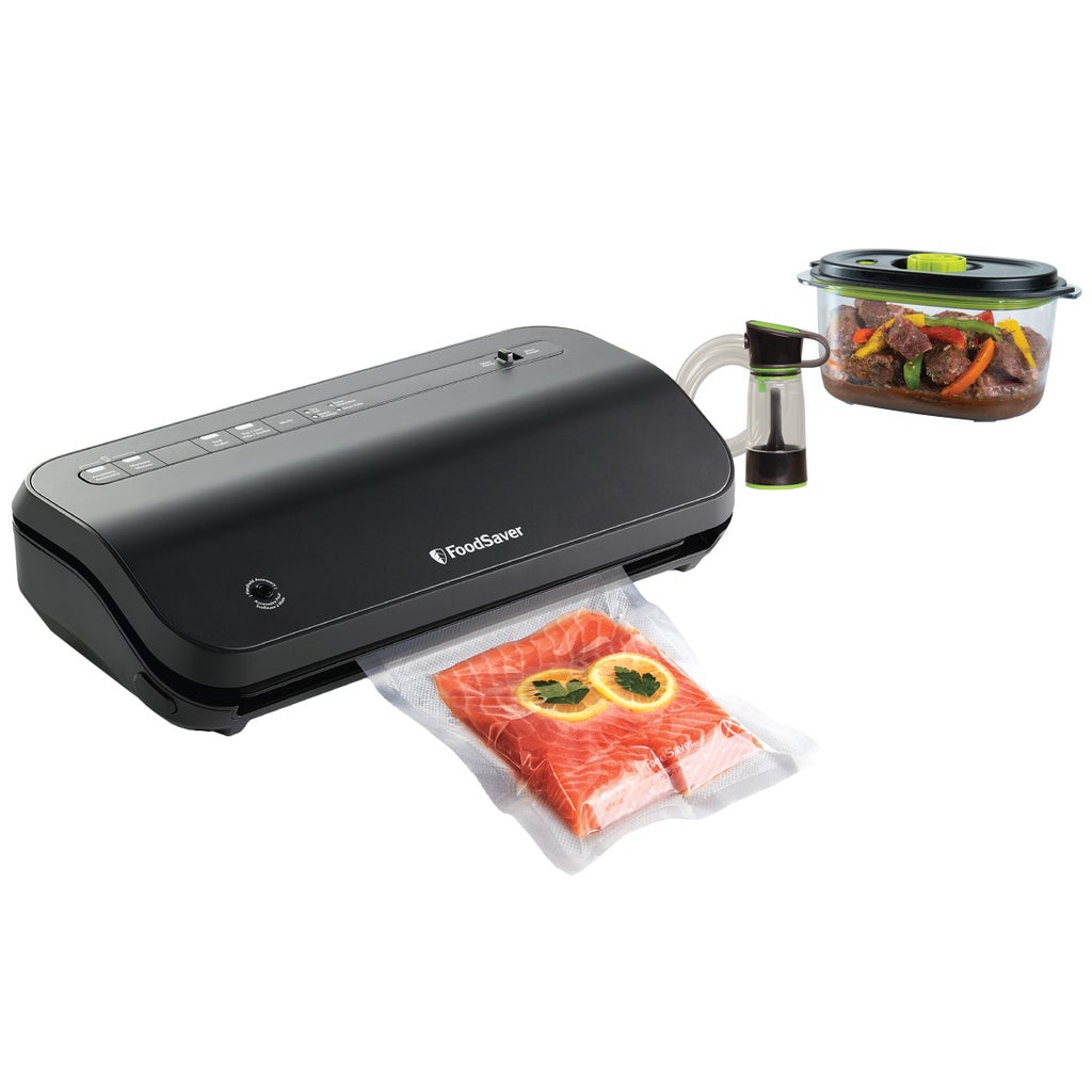 FoodSaver Vacuum Sealer Kit with Bags, Rolls and Marinate Container ...