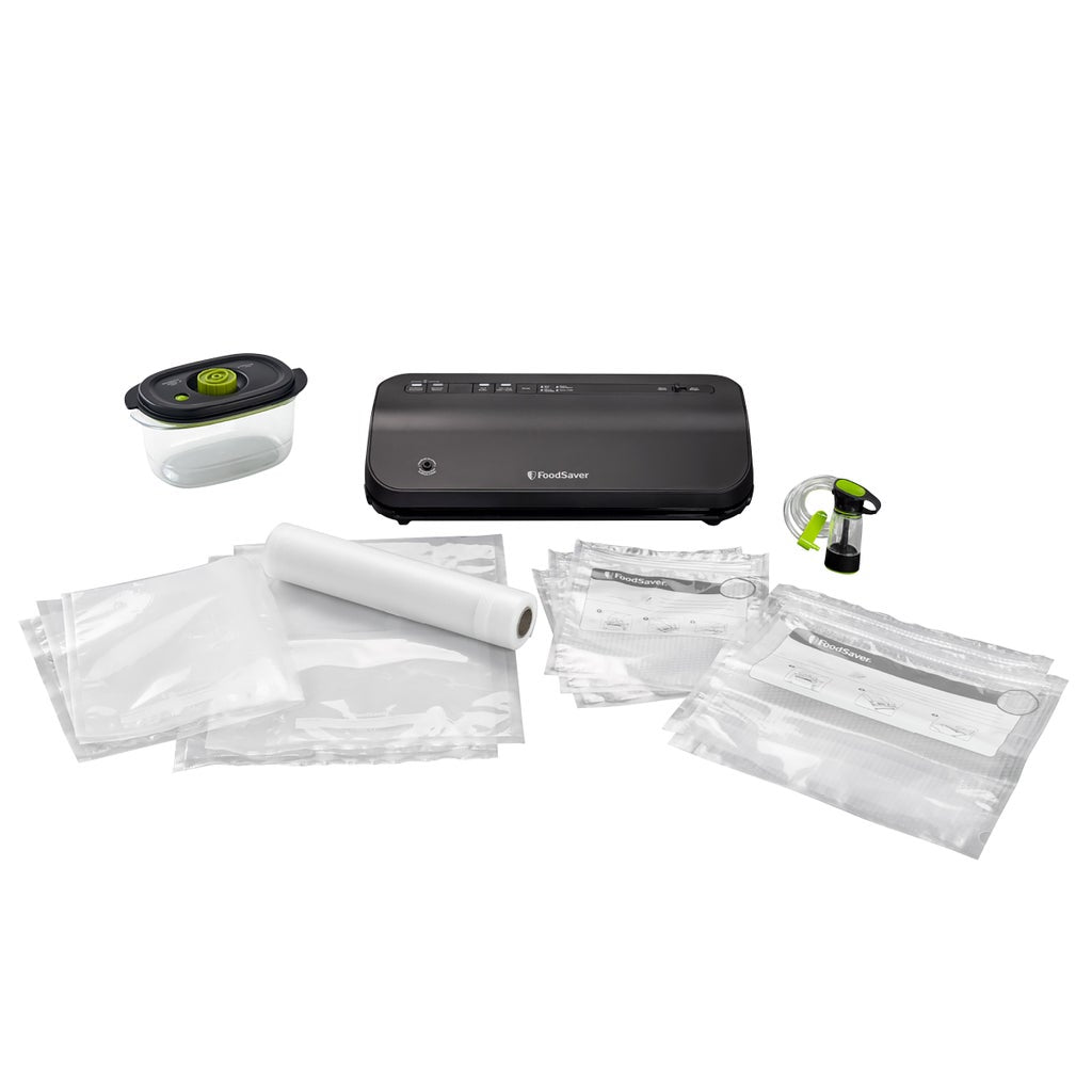 FoodSaver Vacuum Sealer Kit with Bags, Rolls and Marinate Container ...