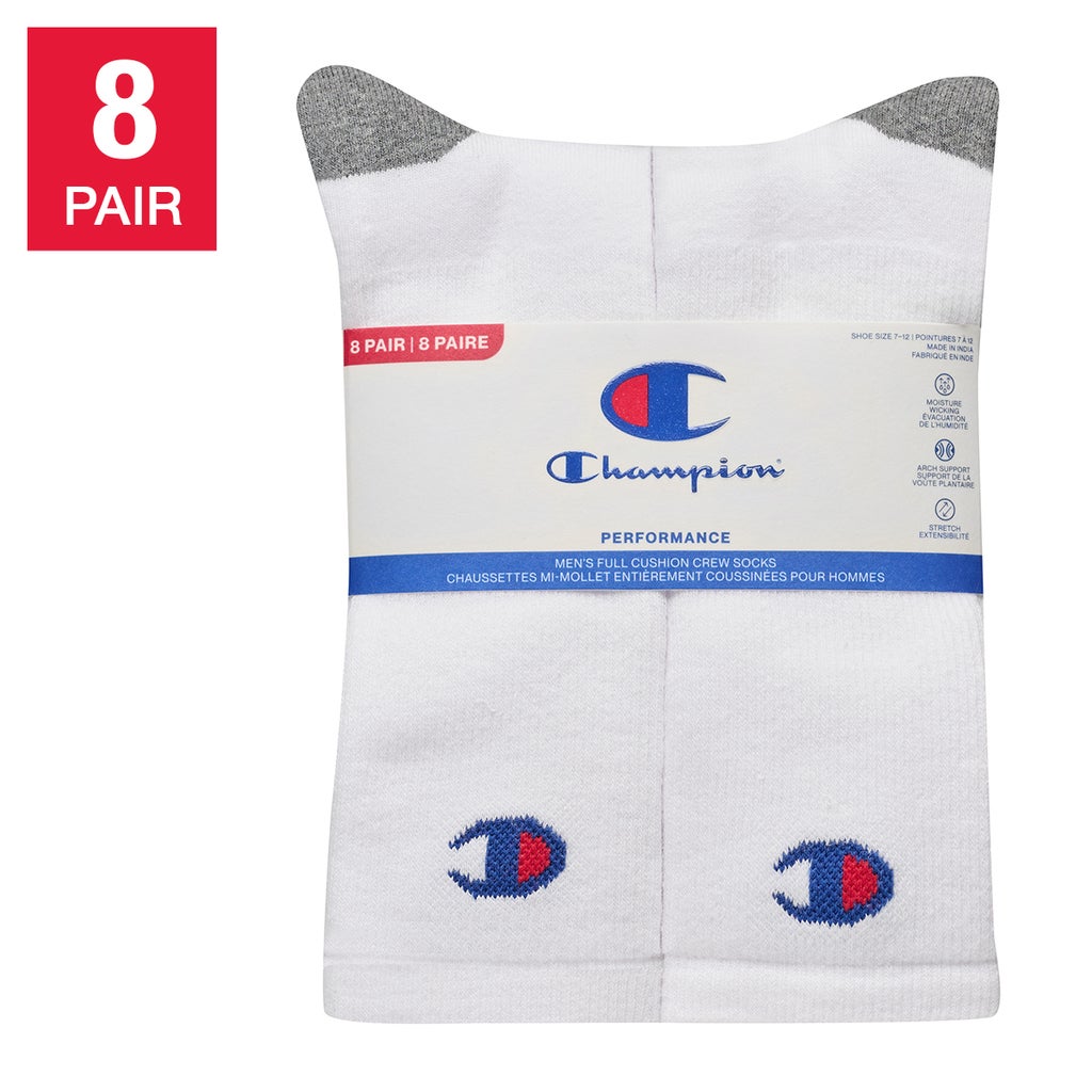 Champion Men's Crew Socks, 8-pack – RJP Wholesale