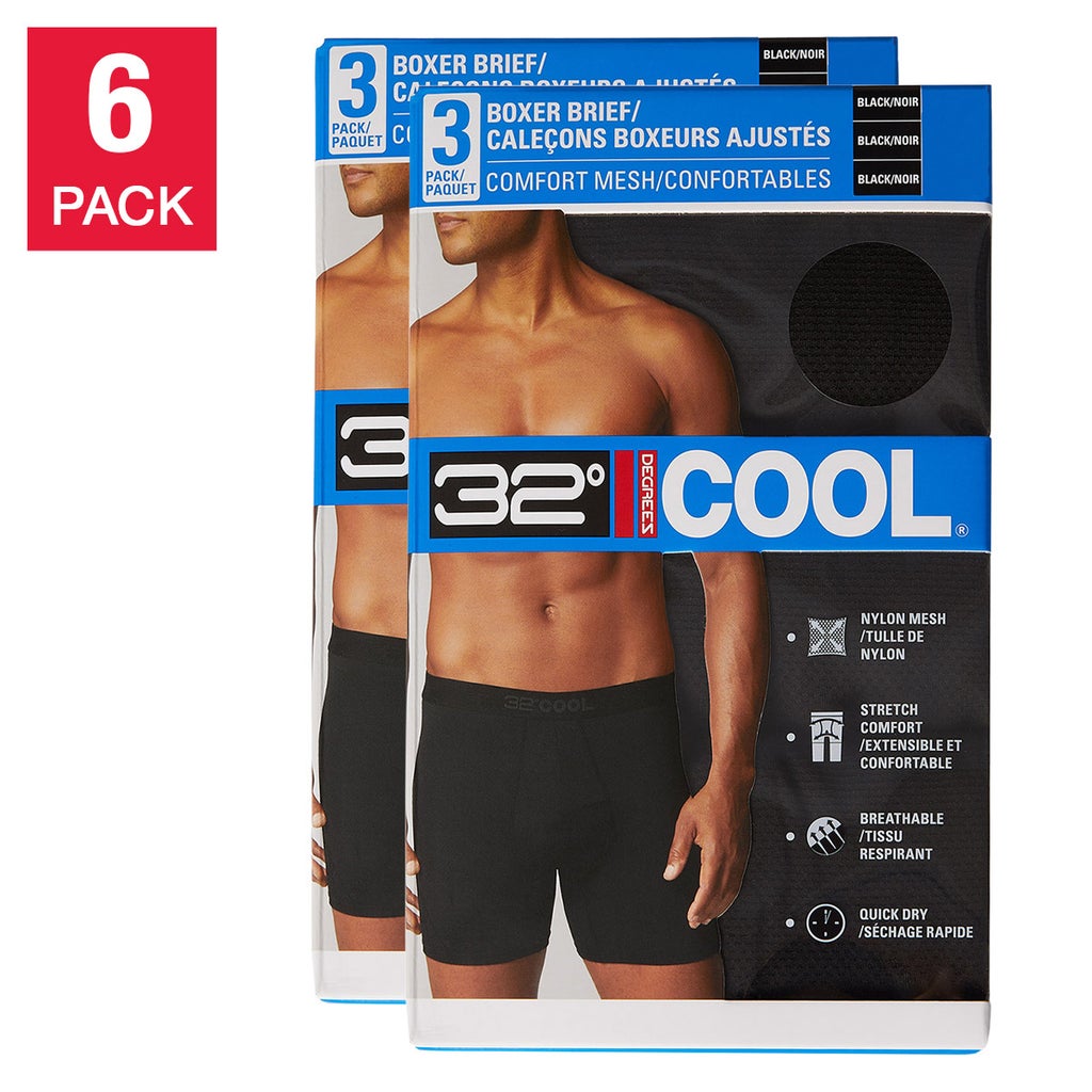 32 Degrees Men’s Comfort Mesh Boxer Brief, 6-pack – RJP Wholesale