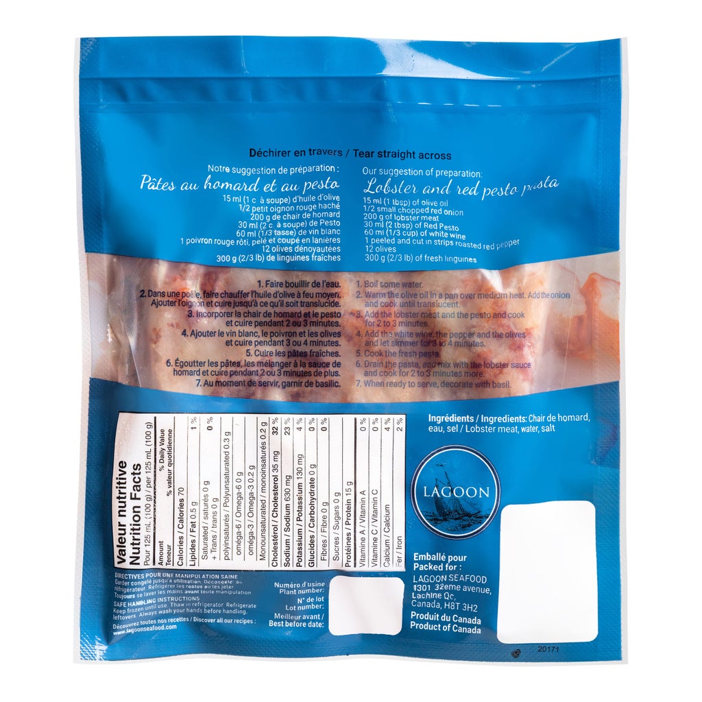 Blue Tide Frozen Fully Cooked Wild Canadian Lobster Meat – RJP Wholesale