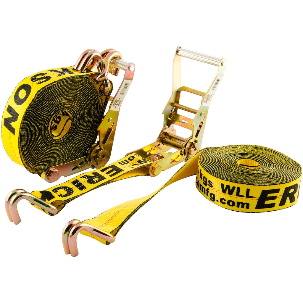 Erickson 8.2 m (27 ft.) Ratchet Strap with Double J Hooks 2-pack – RJP ...